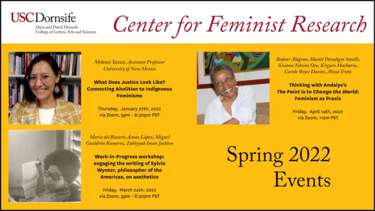 Spring 2022 events - Center for Feminist Research