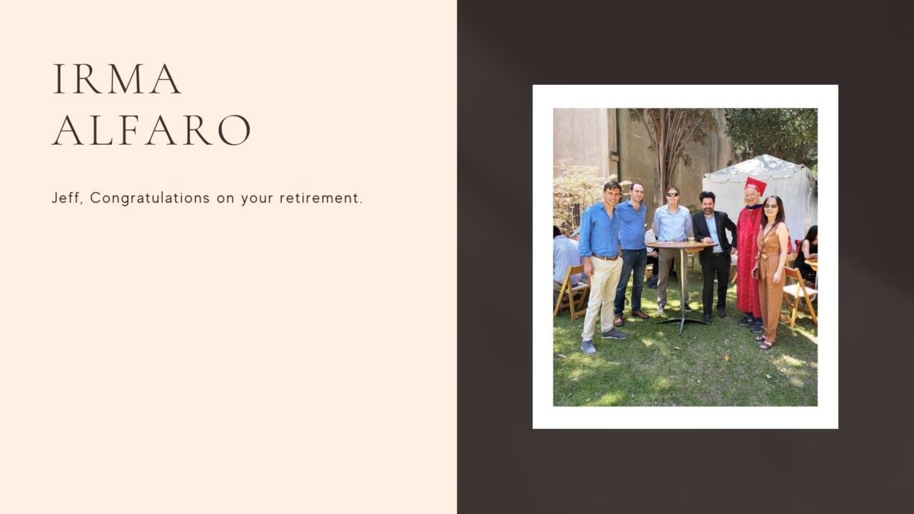 Professor Jeffrey Nugent Retires after 60 years of Advisorship ...